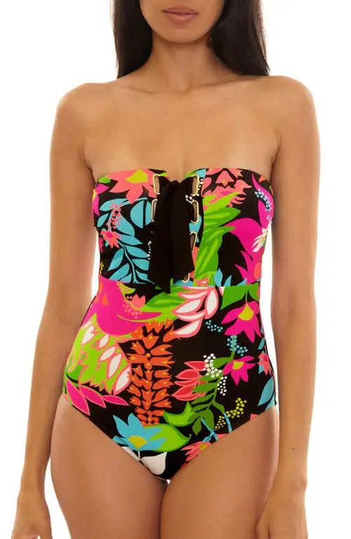 Trina Turk Bandeau One-piece Swimsuit - Tiki (tik)