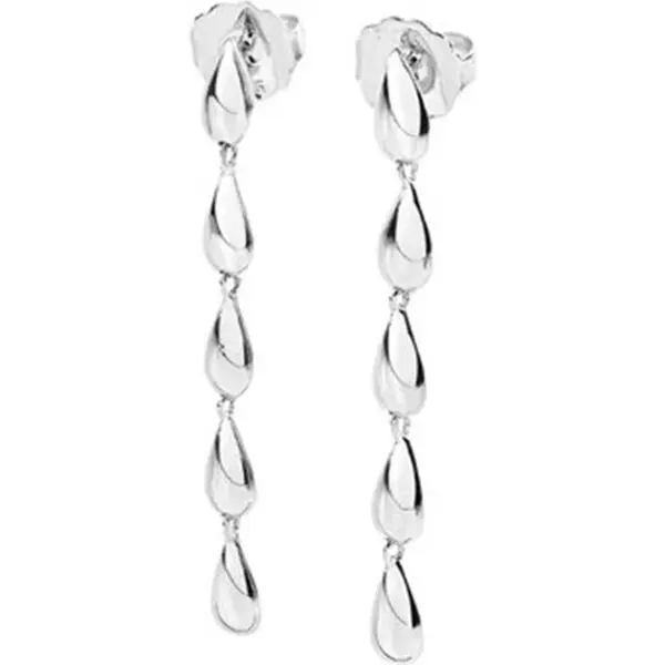 LUCY QUARTERMAINE Teardrop Cascade Earrings - Sterling Silver