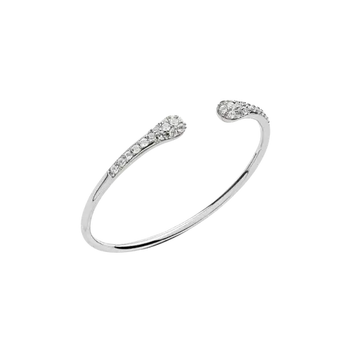 LUCY QUARTERMAINE Skinny Drip Twist Bangle - Sterling Silver