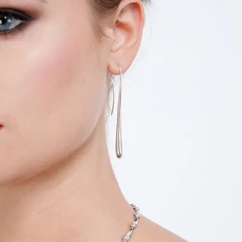 LUCY QUARTERMAINE Long Drop Earrings - Sterling Silver