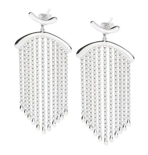 LUCY QUARTERMAINE Falling Dangle Earrings - Sterling Silver