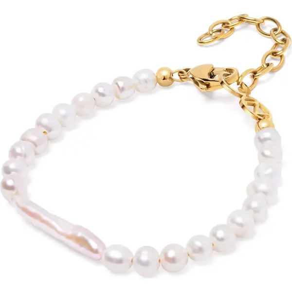 NIALAYA Mermaid Pearl Bracelet - White