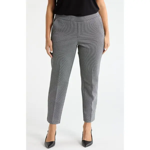 LIVERPOOL Kayla Check Pull-on Trousers