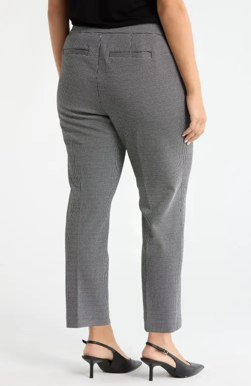 LIVERPOOL Kayla Check Pull-on Trousers