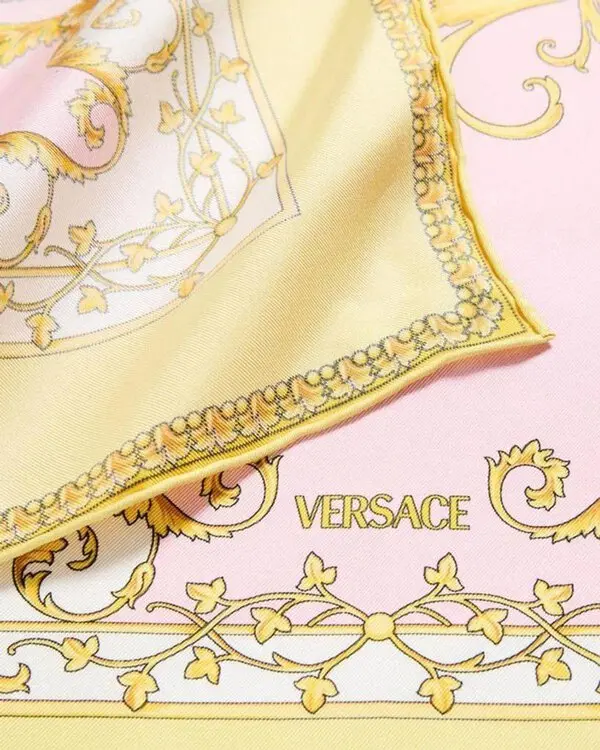 Versace Printed Silk Twill Foulard Scarf