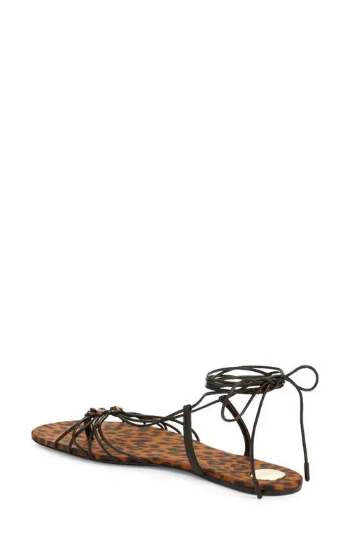 Saint Laurent Bridget Wraparound Ankle Strap Sandal