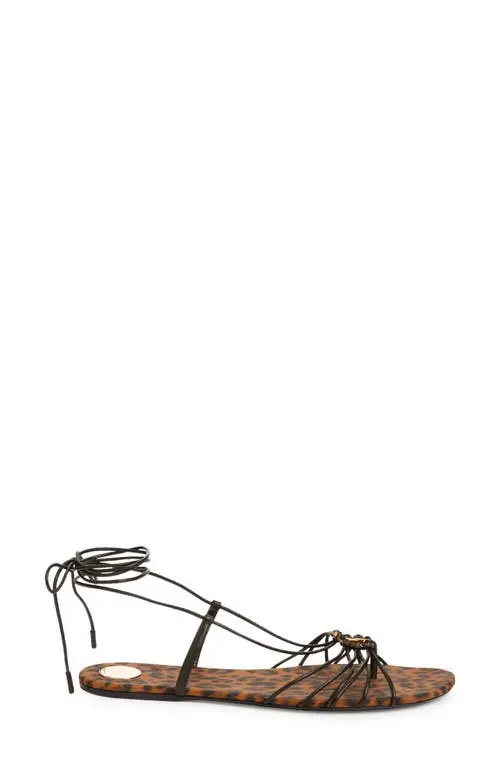 Saint Laurent Bridget Wraparound Ankle Strap Sandal