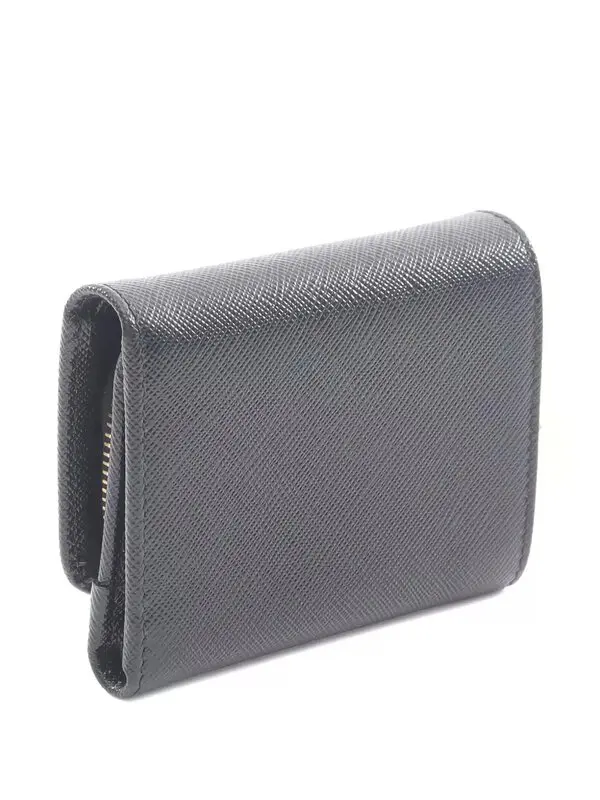 Prada 2010s Logo Leather Trifold Wallet