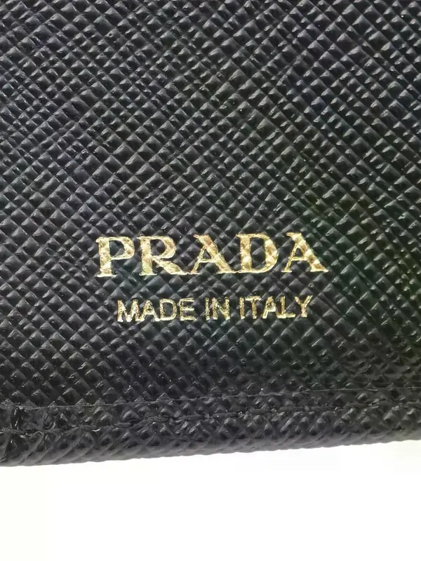 Prada 2010s Logo Leather Trifold Wallet
