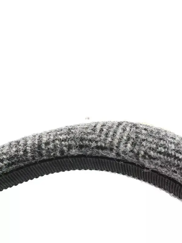 Miu Miu Tweed Logo Headband