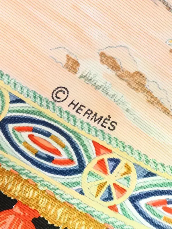 Hermès 2010s Cavaliers Peuls Printed Scarf