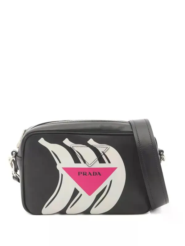 Prada 2010s Banana Logo Shoulder Bag