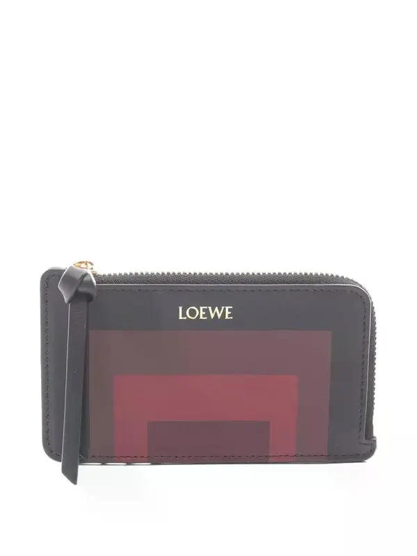 Loewe X Albers 2020s Leather Zip Card Holder - Black