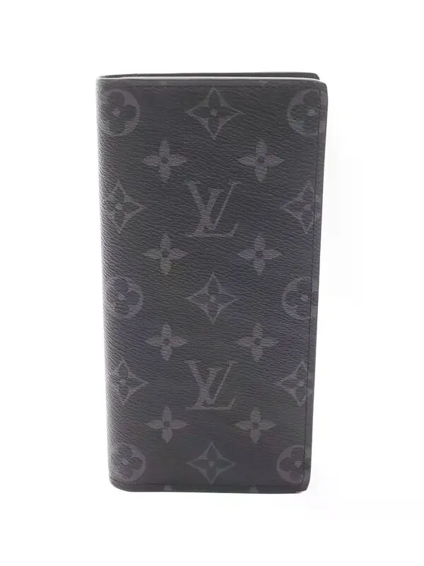 LOUIS VUITTON 2019 Brazza Monogram Eclipse Bi-fold Wallet - Black
