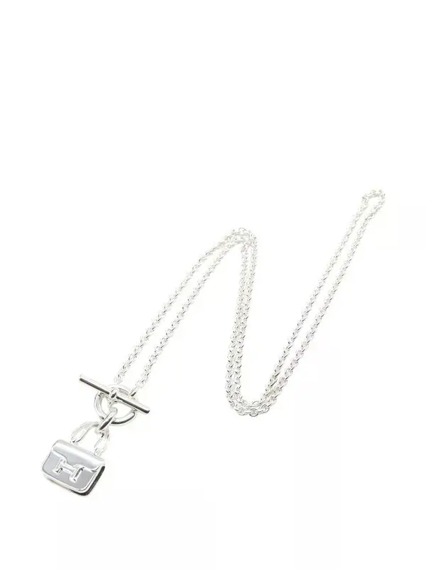Hermès 2010s Amulet Lock Necklace - Silver