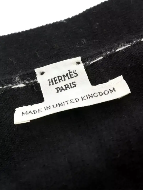 Hermès 2010s V-neck Cashmere Cardigan - Black