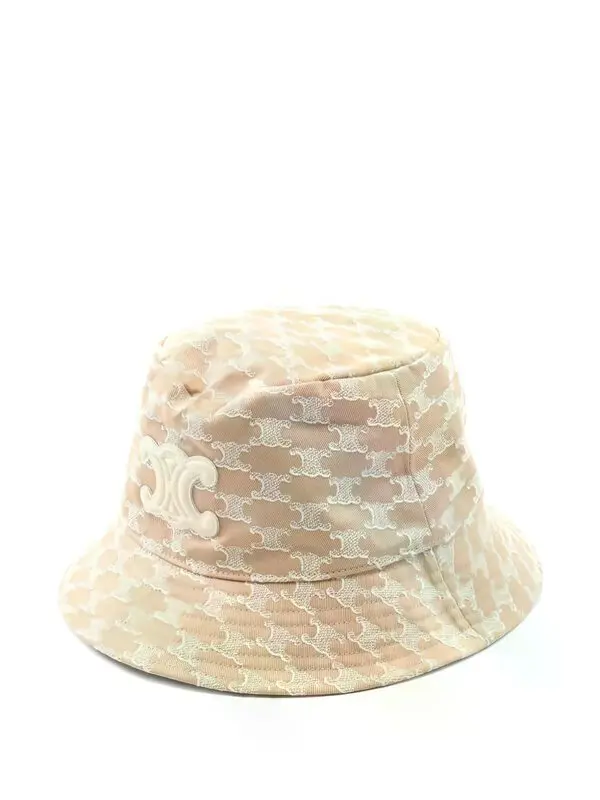 Celine Triomphe Pattern Bucket Hat - Neutrals