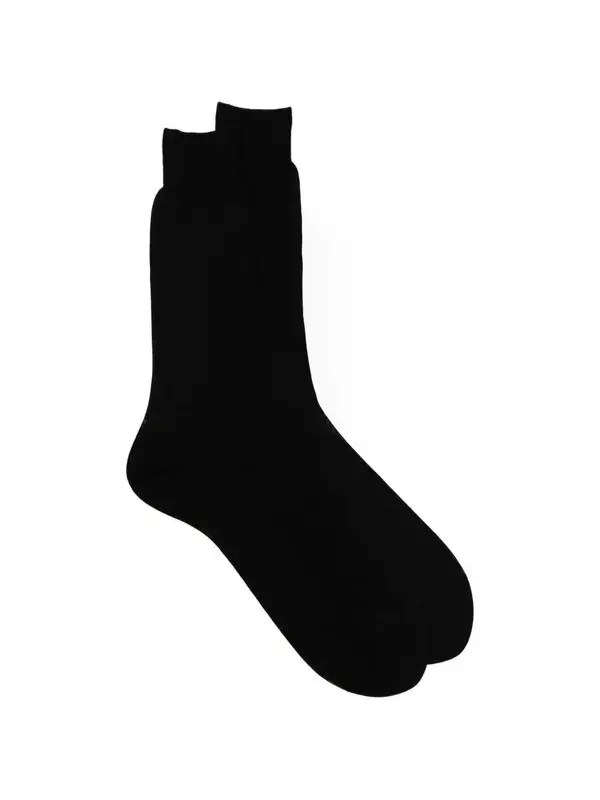 Zegna Logo Socks - Black