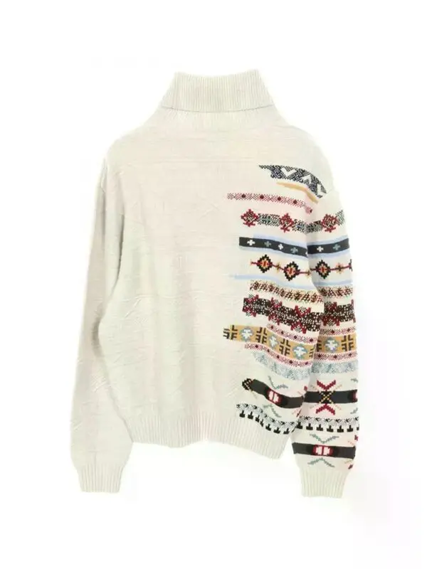Hermès Patterned Knit High-neck Sweater
