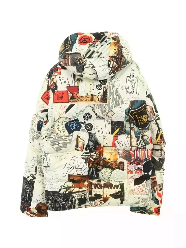 Fendi 2000s All-over Pattern Down Jacket