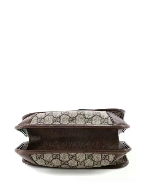Gucci Neo Vintage Flap Messenger Bag Gg Coated Canvas Small - Brown