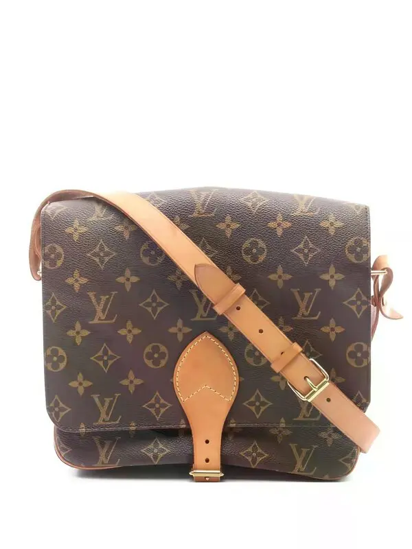LOUIS VUITTON 2000s Gm Cartesier Monogram Shoulder Bag - Brown