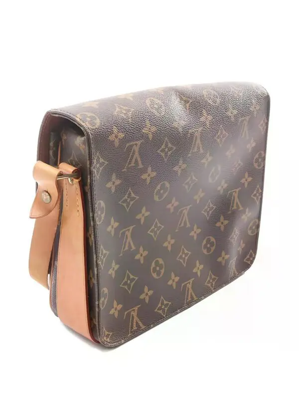LOUIS VUITTON 2000s Gm Cartesier Monogram Shoulder Bag - Brown