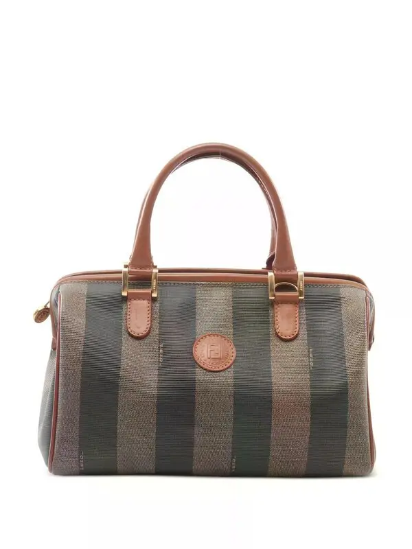 Fendi 2000s Pequin Boston Stripe Handbag