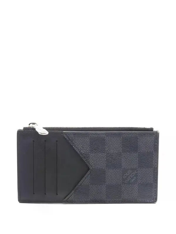 LOUIS VUITTON 2021 Damier Zip Card Case - Grey