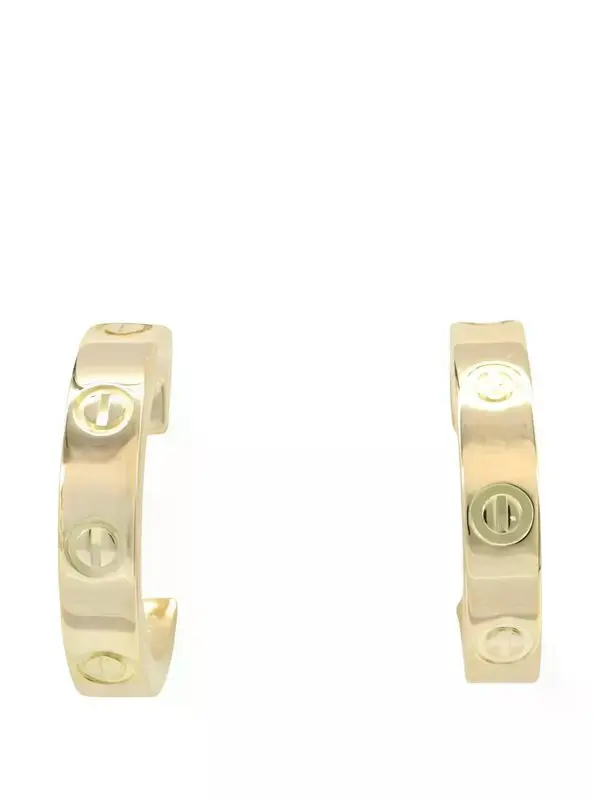 CARTIER 2010s Mini Love Motif Earrings - Gold