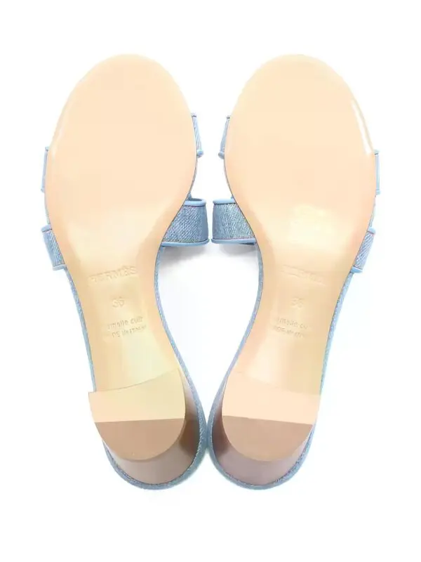 Hermès Oasis Denim Mule Sandals