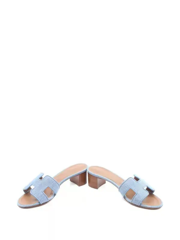 Hermès Oasis Denim Mule Sandals