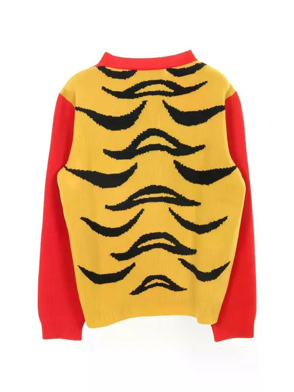 グッチ スヌーピー バックタイガー デザインニット トップス レッド 100% Authentic GUCCI Peanuts Snoopy Tiger Stripes Red Wool Sweater