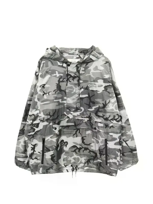 Celine Camouflage Logo-print Hoodie