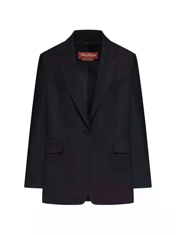 Max Mara Single-breasted Peak-lapel Blazer - Black