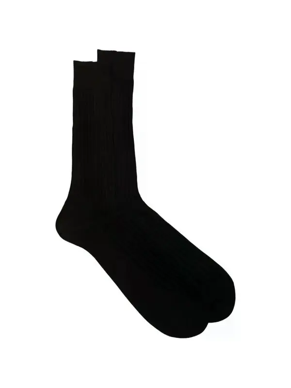 Zegna Logo-print Mid-calf Socks - Brown