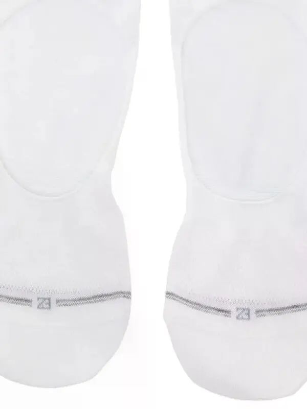 Zegna Logo-embroidered Socks - White
