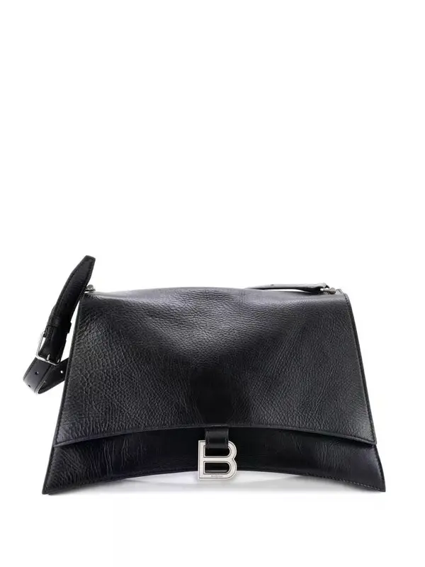 Balenciaga Crush Sling Leather Medium Shoulder Bag