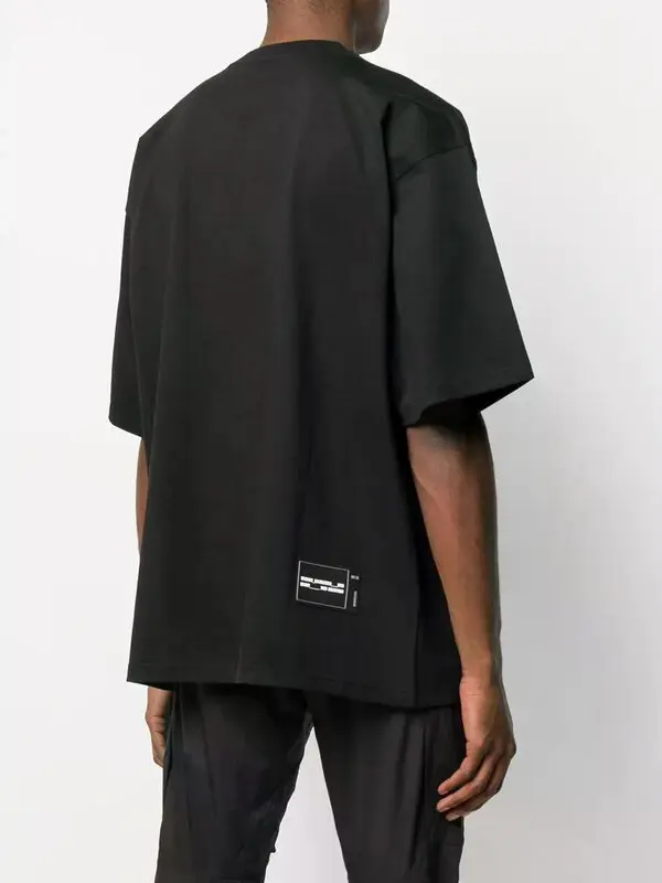 We11Done Oversized Logo-print T-shirt - Black