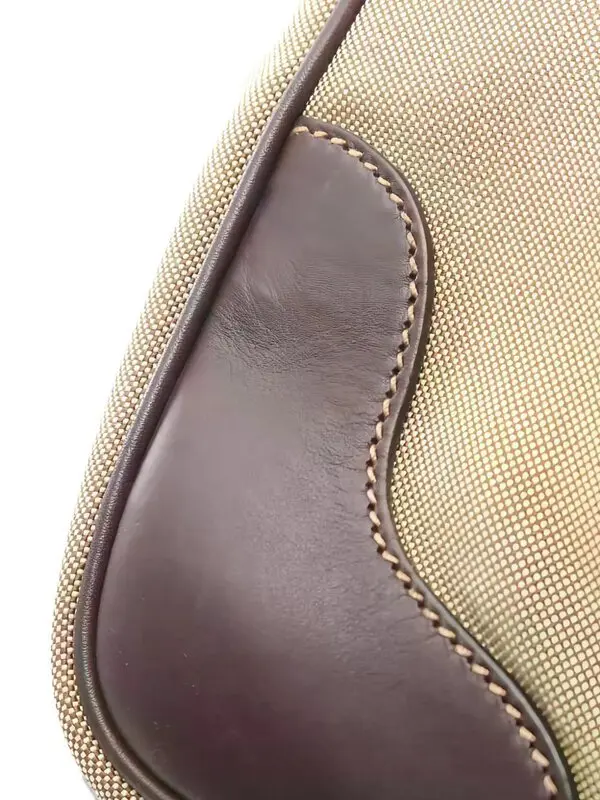 Prada 2000s Canvas And Leather Tote Bag