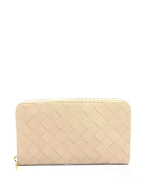 Bottega Veneta Intrecciato-leather Zip-closure Wallet - Neutrals