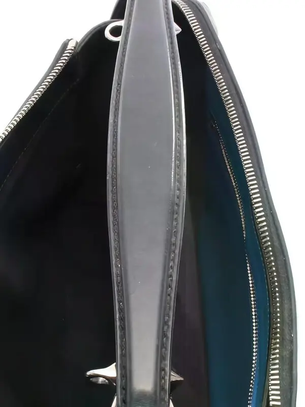 Fendi 2000s Dot Com Leather Tote - Black