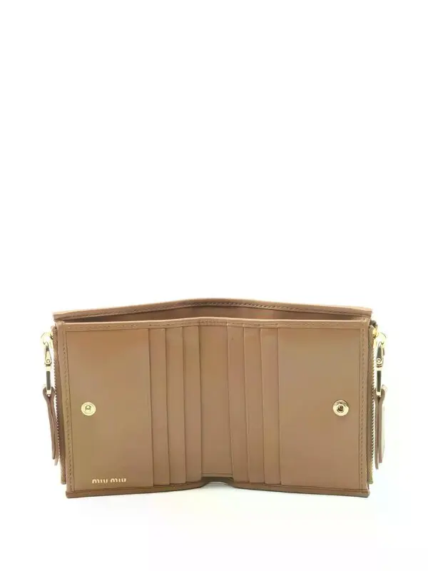 Miu Miu 2010s Matelasse Bi-fold Leather Wallet - Neutrals
