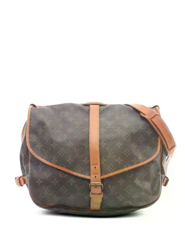 LOUIS VUITTON 1994 35 Saumur Monogram Shoulder Bag - Brown