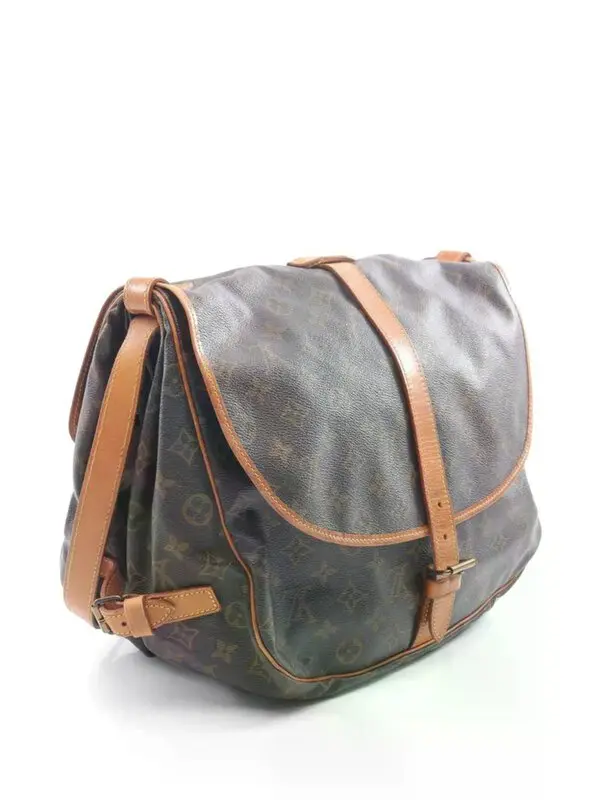 LOUIS VUITTON 1994 35 Saumur Monogram Shoulder Bag - Brown