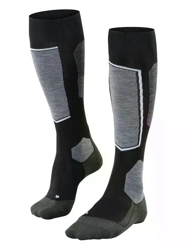Falke Panelled Ski Socks - Black