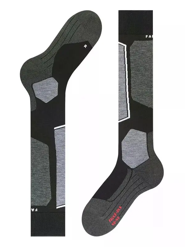 Falke Panelled Ski Socks - Black