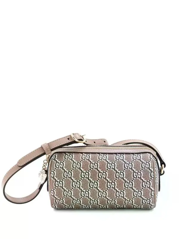 Gucci Cylindrical Gg Shadow Coated Canvas Mini Shoulder Bag