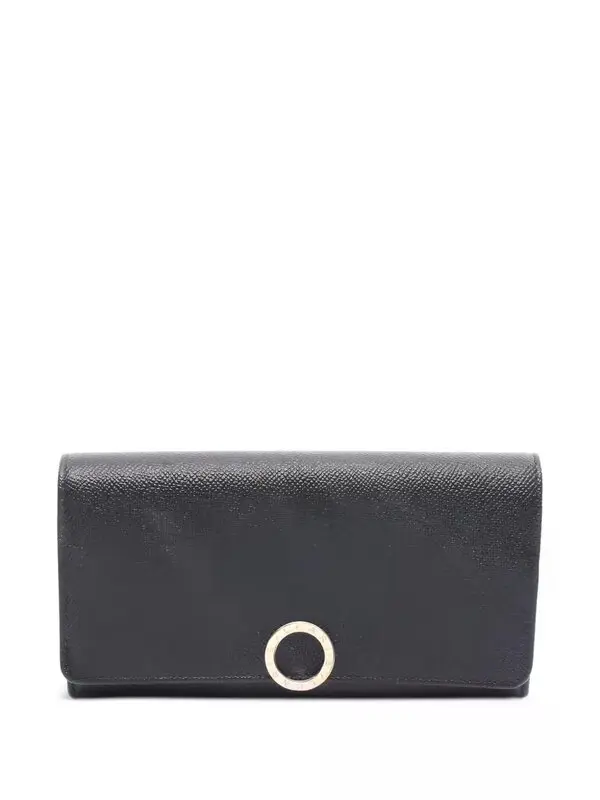 BVLGARI 2010s Large Leather Wallet - Black
