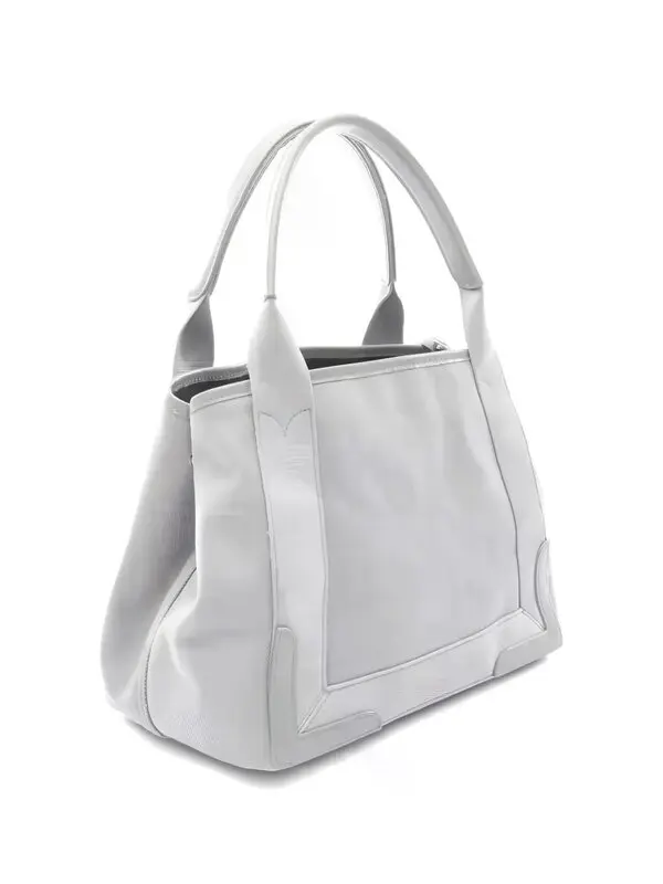 Balenciaga Small Cabas Leather Tote Bag - Grey